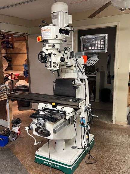 Grizzly 9”x 49” vertical Mill w/ power feed and DRO, model G0796, Sino ...