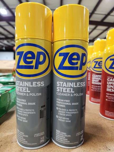 2- ZEP stainless steel cleaner and polish 14 oz per can - Metzger ...