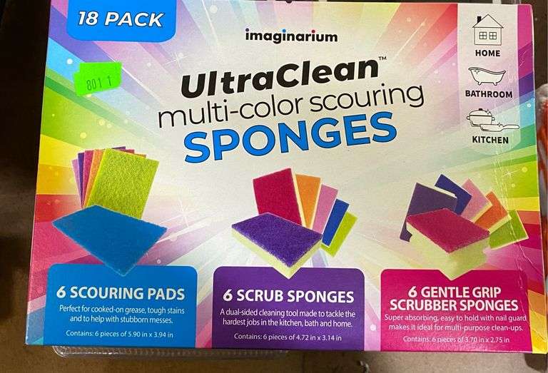 18pk Imaginarium Ultra Clean Multi-Color Scouring Sponges - Metzger ...