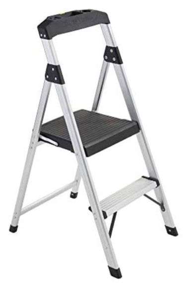 2-Step Aluminum Step Stool Ladder, 250 lbs. Type I Duty Rating ...