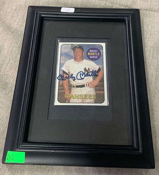 Framed autographed Mickey Mantle Card Certification of Authenticity ...