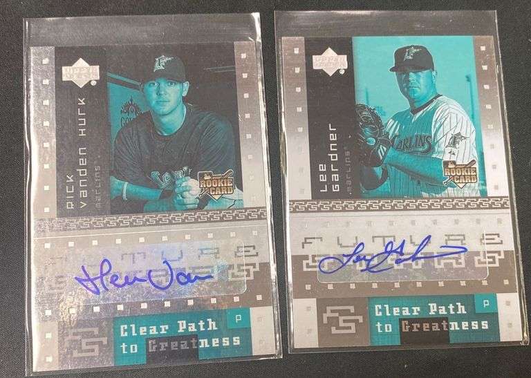 Signed Rick Vanden Hurk & Lee Gardner "Clear Path to Greatness" cards ...