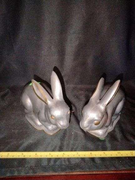 Pewter rabbits containers - Metzger Property Services LLC