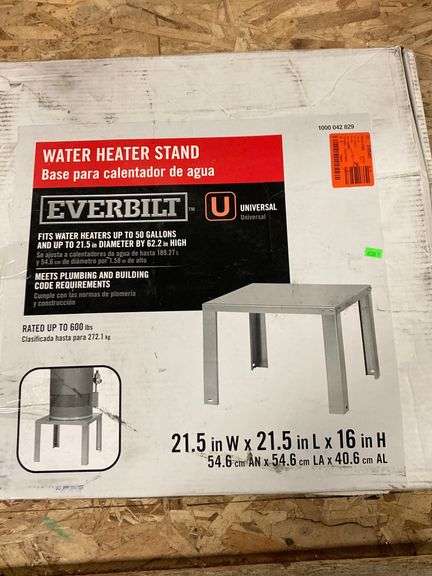 Everbilt water heater stand - Metzger Property Services LLC