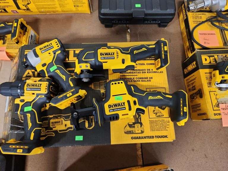 Dewalt Atomic 20-Volt MAX Cordless Brushless Combo Kit (4-Tool), Tool ...