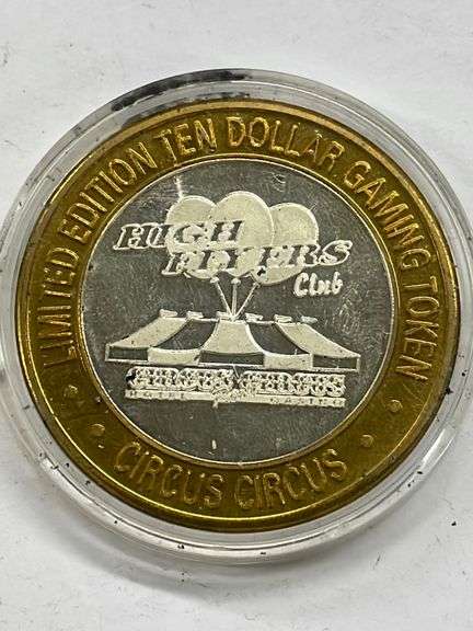 Circus Circus 10 Dollar Gaming Token .999 Silver - Metzger Property ...