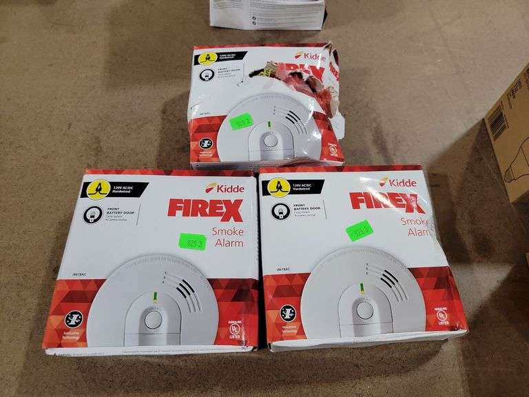 3 Kidde Firex Smoke Detector, Hardwired with Battery Backup & Front ...