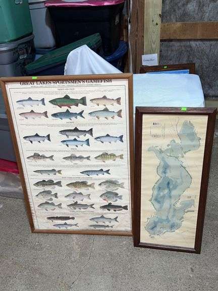 Great Lakes Sportsmen’s Gamefish Chart & Lake Wawasee & Syracuse Depth ...