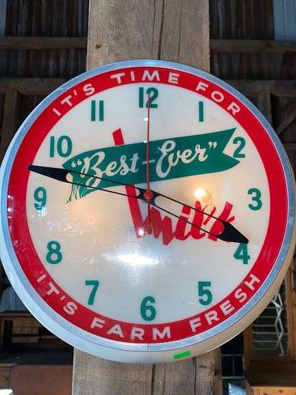 Best Ever Milk lighted clock - Metzger Property Services LLC