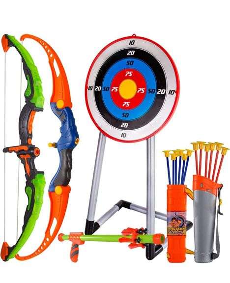 Bow and Arrow for Kids, Archery Toy Set, 2 Bows & 1 Blowing Bow & 12 ...