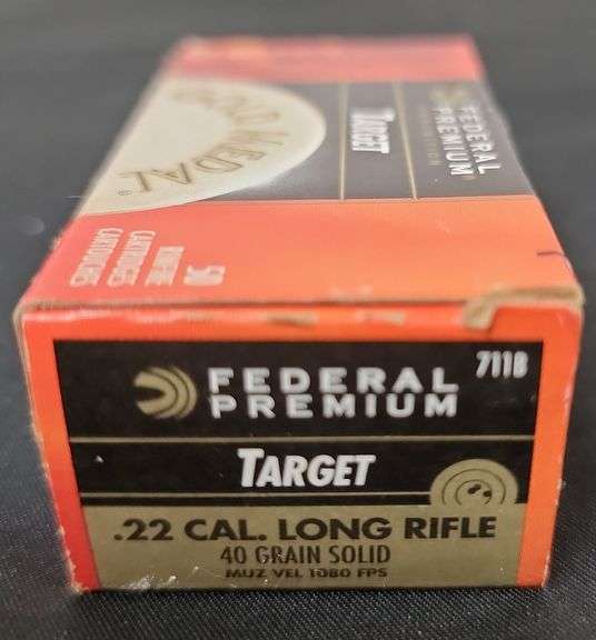 Federal Premium Target .22LR 40gr 50 Cartridges - Metzger Property ...