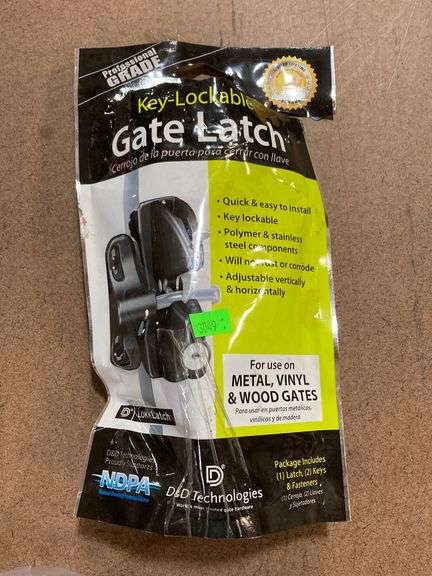 D&D Technologies Key-Lockable Gate Latch - Metzger Property Services LLC
