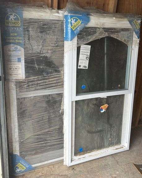 2 New Double Hung Jeldwin white windows: rough opening 30" wide x 56.5 ...