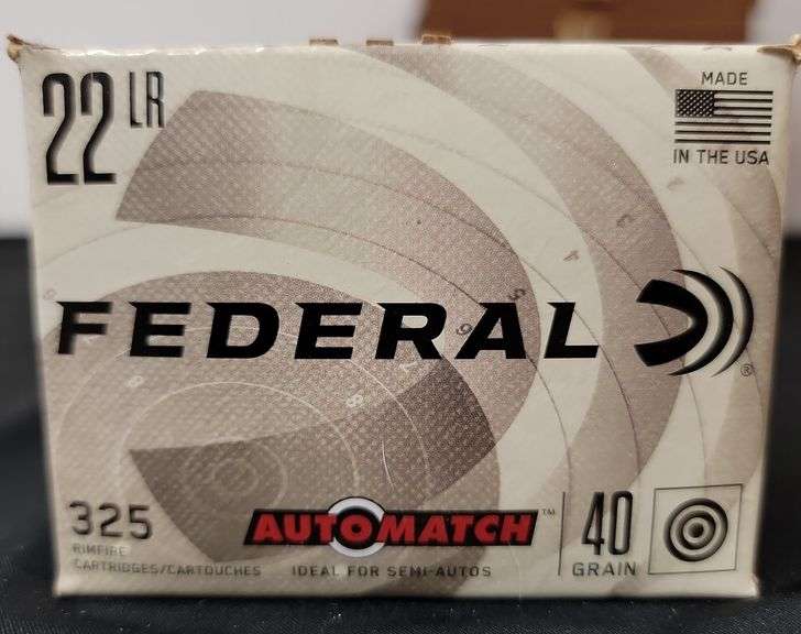 Federal AutoMatch .22 LR Target 40gr 325 Cartridges - Metzger Property ...