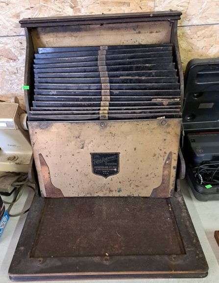 Vintage metal business receipt organizer - Metzger Property Services, LLC