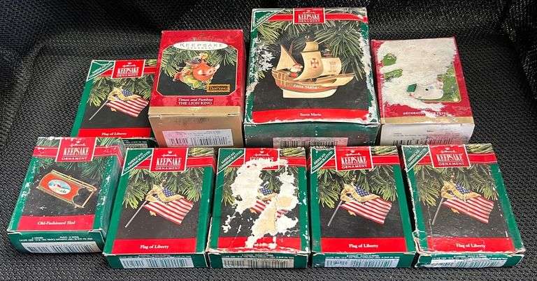(9) American Flag Hallmark Keepsake Ornaments - Metzger Property ...