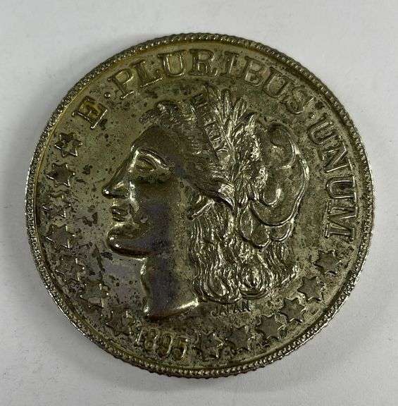 Eisenhower Half w/ small coins inside, 1940 Olds Car Token, FDR Token ...