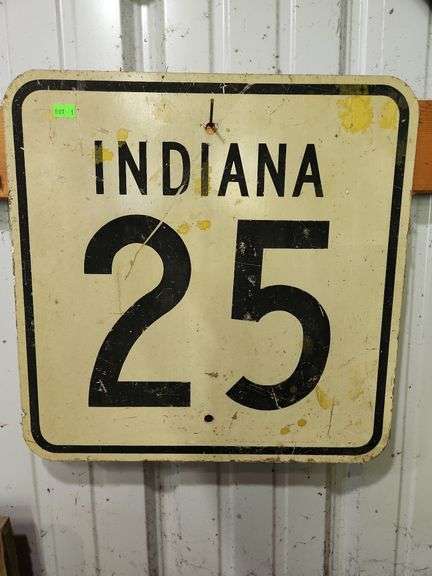Indiana 25 Metal Information sign 16x16 - Metzger Property Services LLC