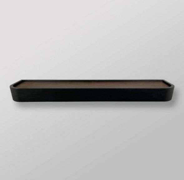 Threshold 36" Routed Lip Shelf Black and Walnut - Metzger Property ...