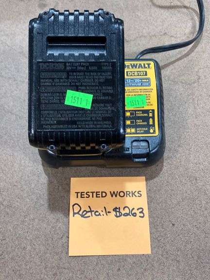 Dewalt DCB107 12V/20V Battery Charger with Dewalt 20V 5.0Ah Battery ...