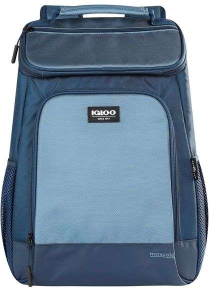 Igloo Top Grip Repreve Eco-Friendly Maxcold Backpack Cooler-Blue ...
