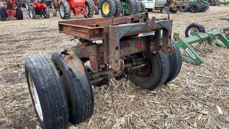 Single fifth wheel dolly with pintle hitch with 3 pt quick hitch on ...