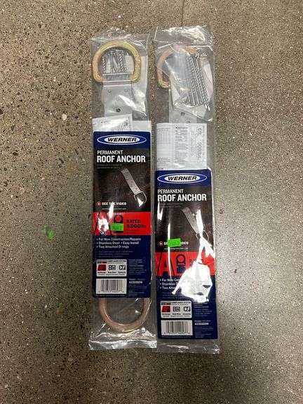 2 / Stainless Steel Permanent D-Ring Fall Protection Roof Anchor ...