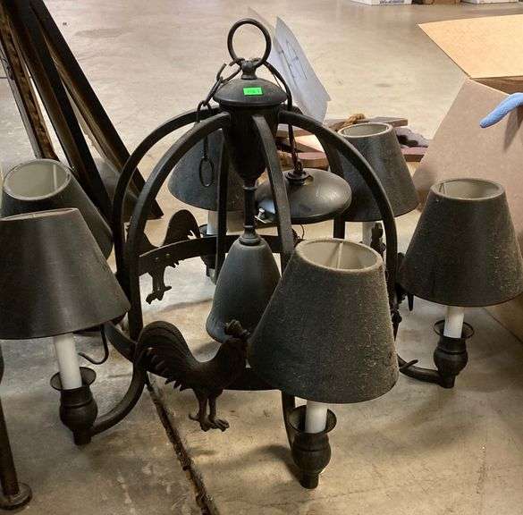 Rooster Chandelier Light - Metzger Property Services LLC