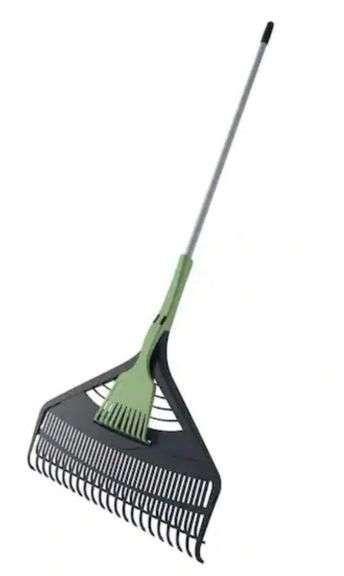 Suncast 26" poly double tine leaf rake with detachable hand rake ...
