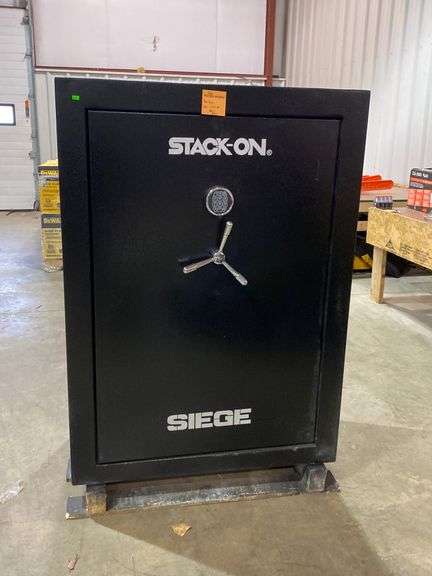 STACK-ON Siege 72-Gun Fireproof with Electronic Lock Gun Safe, Black ...