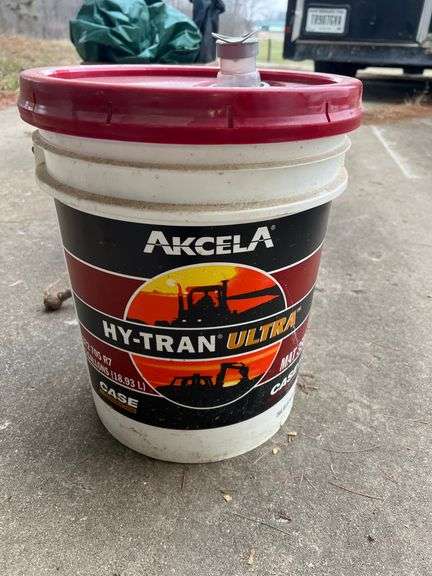 Hy Tran Ultra Hydraulic oil, Unopened bucket - Metzger Property ...