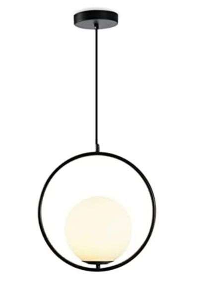 KCO Lighting Modern Frosted Glass Globe Lampshade Pendant Light 1 Light ...