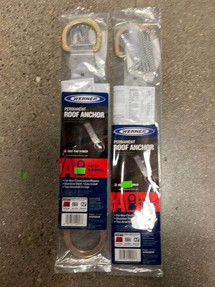 2 / Stainless Steel Permanent D-Ring Fall Protection Roof Anchor ...