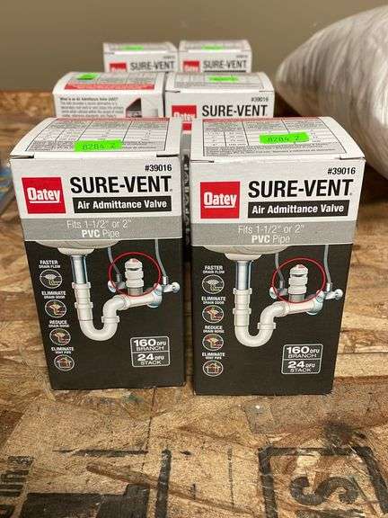 2 Sure-Vent 1-1/2 in. x 2 in. PVC Air Admittance Valve with 160 DFU Branch and 24 DFU Stack ...