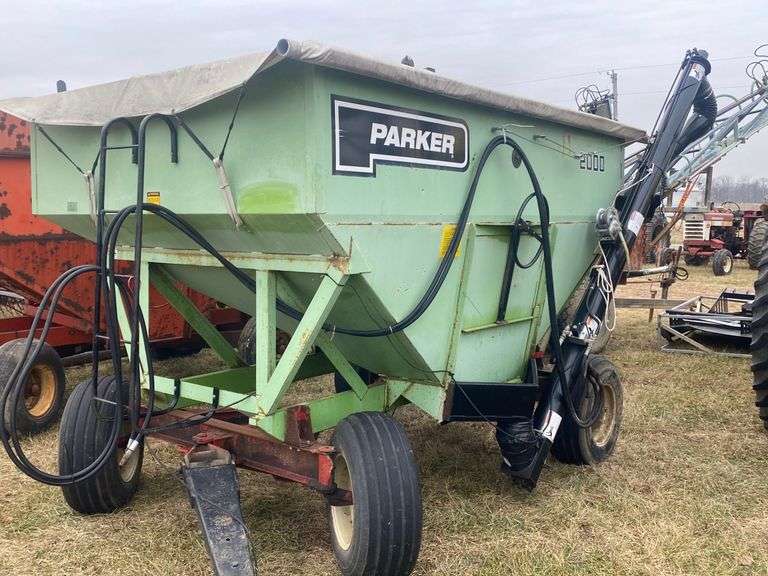 Parker Wagon with seed auger and tarp - Metzger Property Services LLC