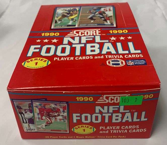 1990 Score Football (26) Sealed Packs Of Cards - Metzger Property ...