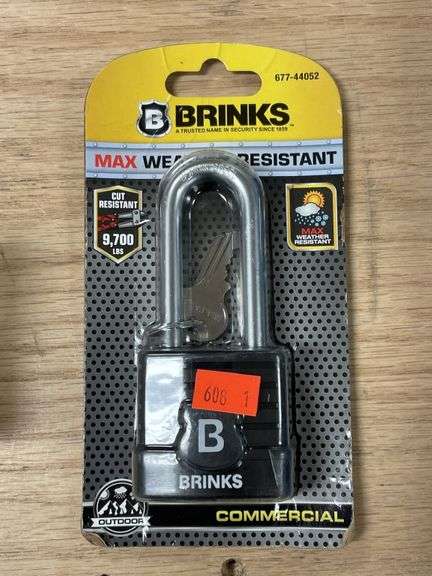 Brinks pad lock with key - Metzger Property Services LLC