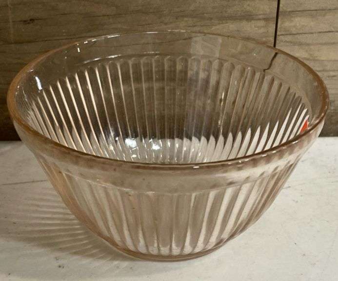 5 Inch Pink Depression Glass Ribbed Bowl - Metzger Property Services LLC