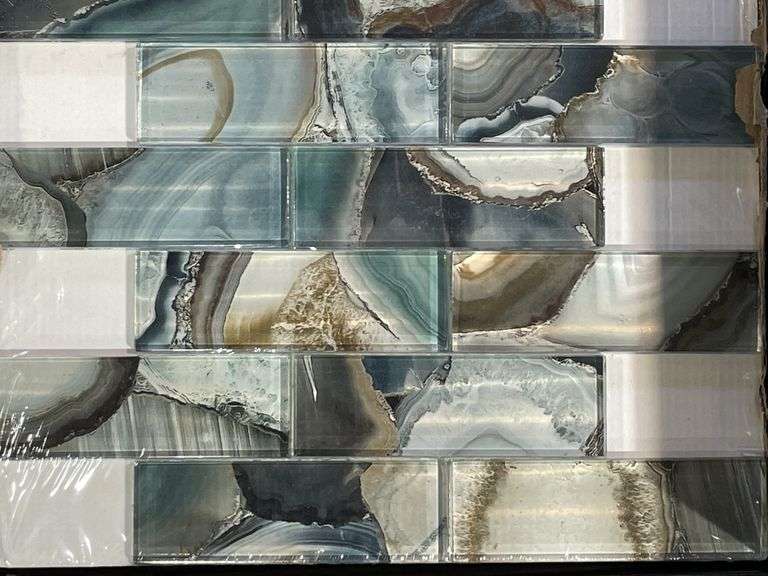 MSI glass mesh mounted mosaic tile night sky subway 48.50 square foot ...