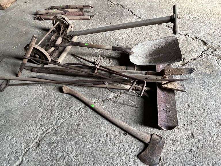 Reel Mower, Shovel, Pitch Fork, Axe & Assorted Tools - Metzger Property ...