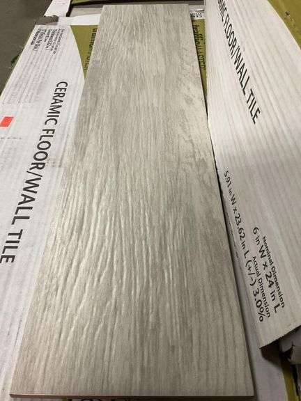 578 sq.ft. TrafficMaster Capel Bianco 6 in. x 24 in. Matte Ceramic ...