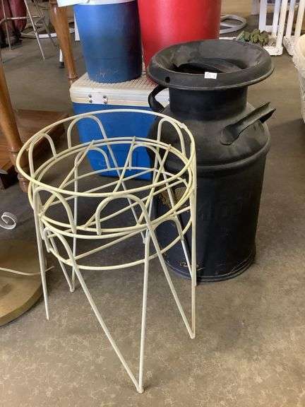 Milk can, plant stands - Metzger Property Services LLC