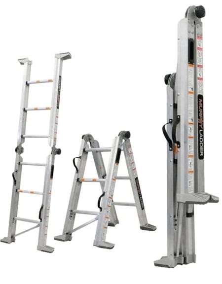 Murphy Ladder- ML7 Heavy Duty Aluminum - 7ft Height with 10ft Reach ...