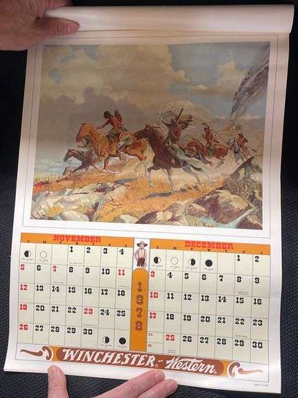 (2)1978 Vintage Winchester Western Calendars - Metzger Property ...