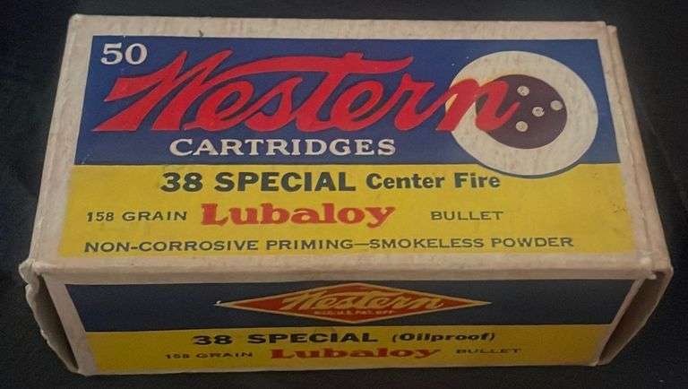 Vintage Box Of Western 38 Special Lubaloy Center Fire Bullets - Metzger ...
