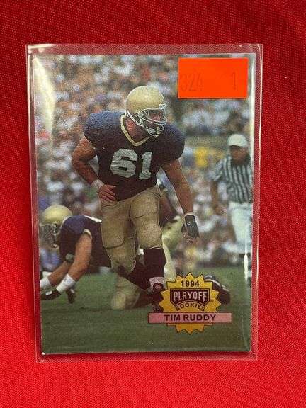 1994 Playoff Rookies Tim Ruddy Football Card - Metzger Property ...