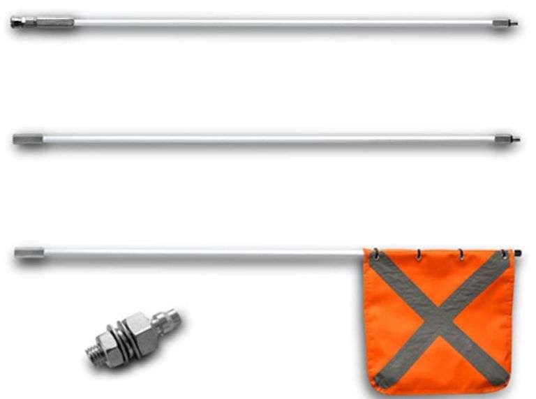 RAYTEEN Safety Flag with Quicker Connector Base & 11.8 in. x11.8 in ...