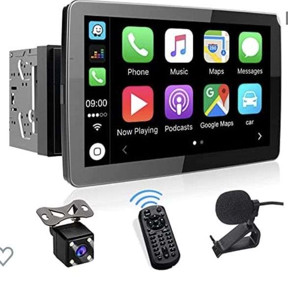 Double Din Car Bluetooth Stereo: 9 Inch Floating Touchscreen Audio with ...
