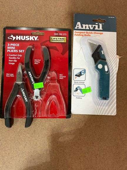 Anvil Compact Quick-Change Folding Knife and 3-Piece Mini Pliers Set ...