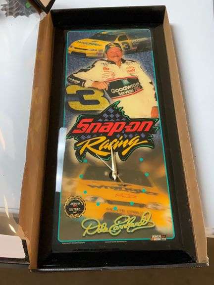 Jebco Clocks, Snap-on Racing Cale Earnhardt wall clock, battery ...